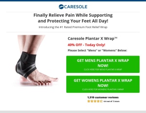 Caresoles - Foot Relief Wrap - eCommerce - WW - Affiliate Program, CPA ...
